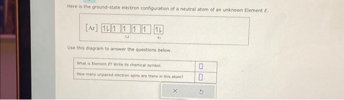 Solved Here is the ground-state electron configuration of a | Chegg.com