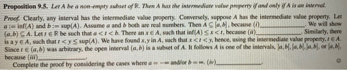 Solved Proposition 9.5. Ler A be a non-empty subset of R. | Chegg.com