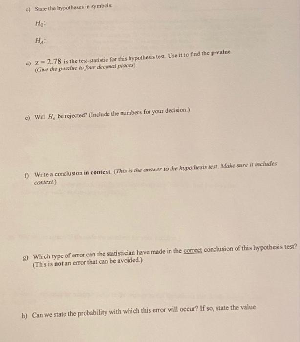 Solved In the following two hypothesis test problems, the | Chegg.com