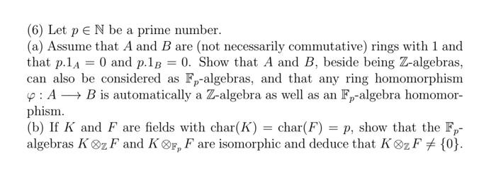 Solved This is an advanced math problem in abstract algebra. | Chegg.com