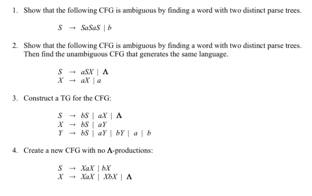 Solved Show that the following CFG is ambiguous by finding a | Chegg.com