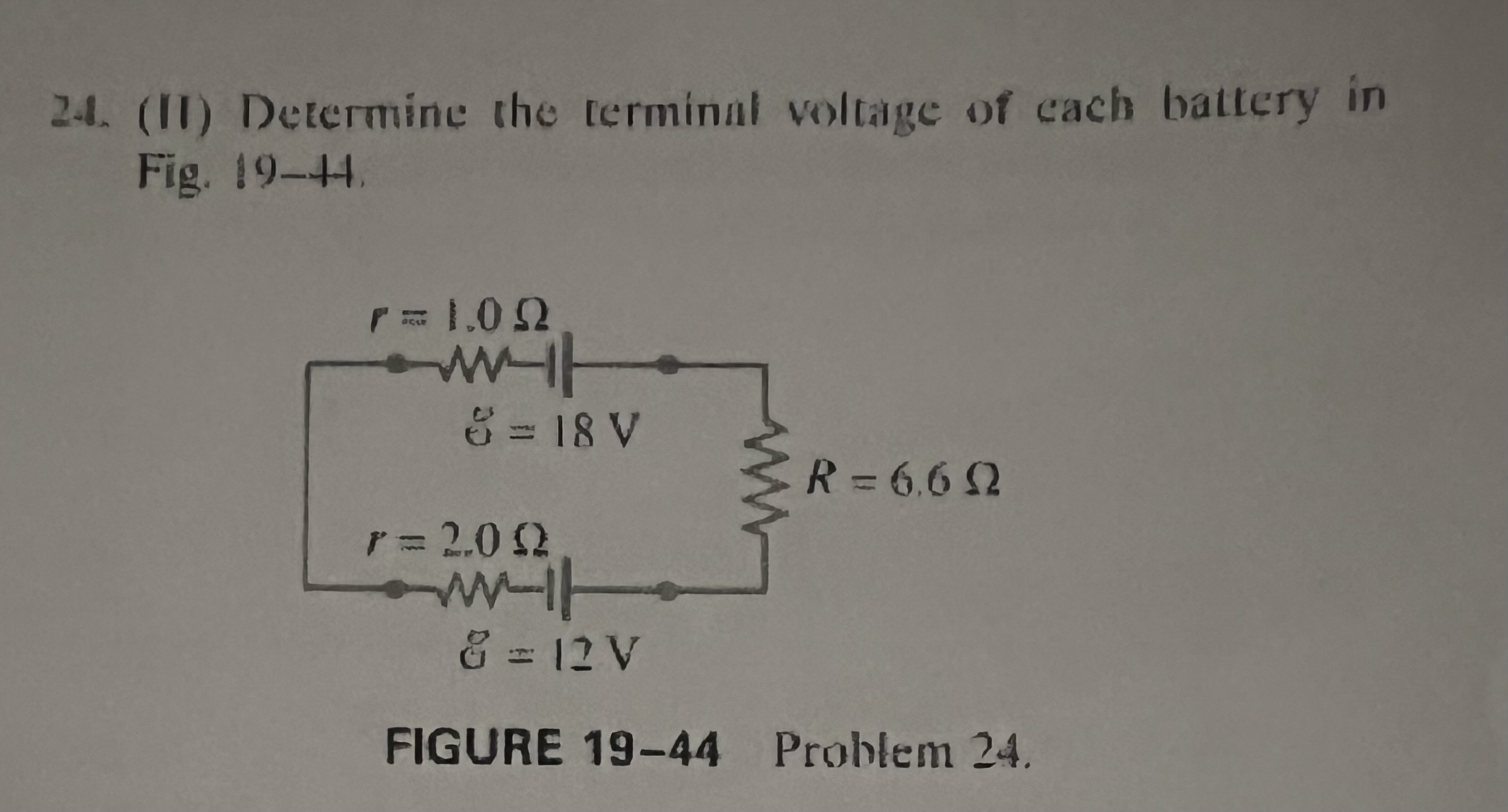 Solved (II) ﻿Determine the terminal voltage of each battery | Chegg.com