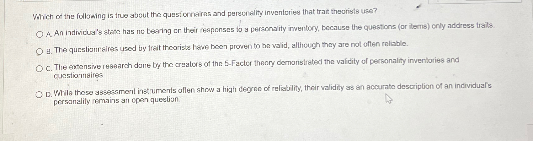 Solved Which of the following is true about the | Chegg.com