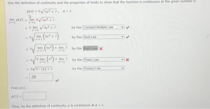 Solved Ise the definition of continuity and the properties | Chegg.com