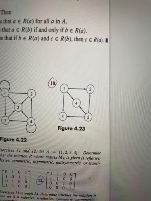 Solved Then s that a∈R(a) for all a in A. that a∈R(b) if and | Chegg.com
