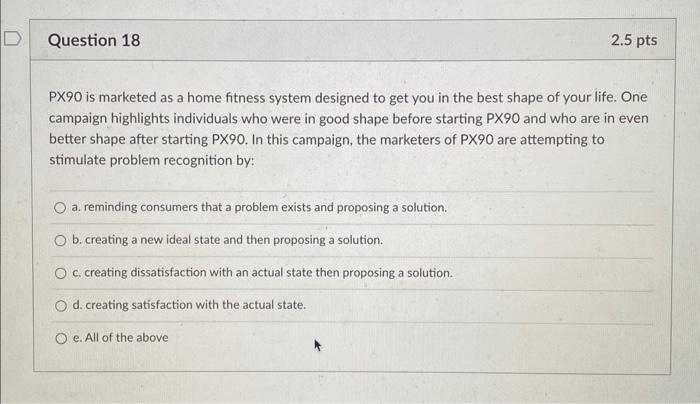 Solved PX90 is marketed as a home fitness system designed to | Chegg.com