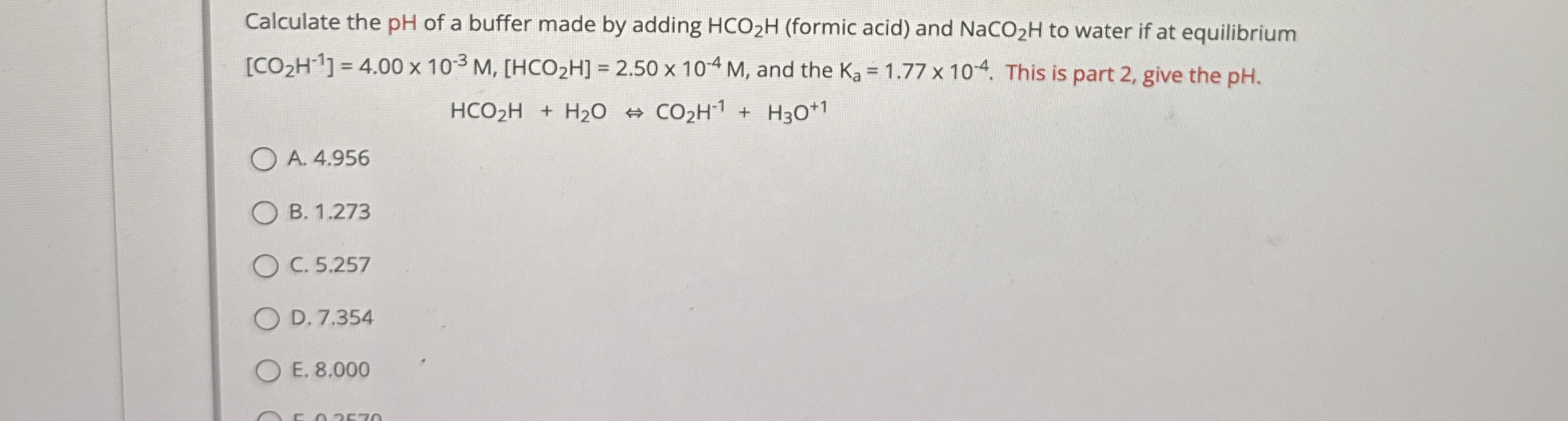 Solved Calculate the pH of a buffer made by adding | Chegg.com