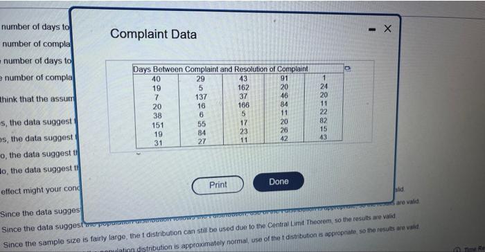 Solved when it was resolved. Data were collected from 40 | Chegg.com