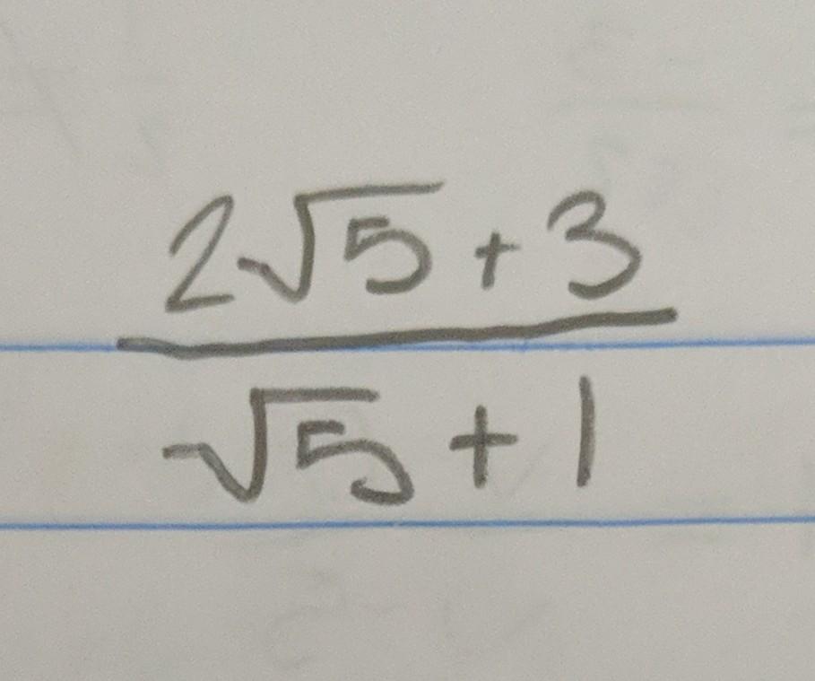 Solved 2√5+3 √5 +1 | Chegg.com