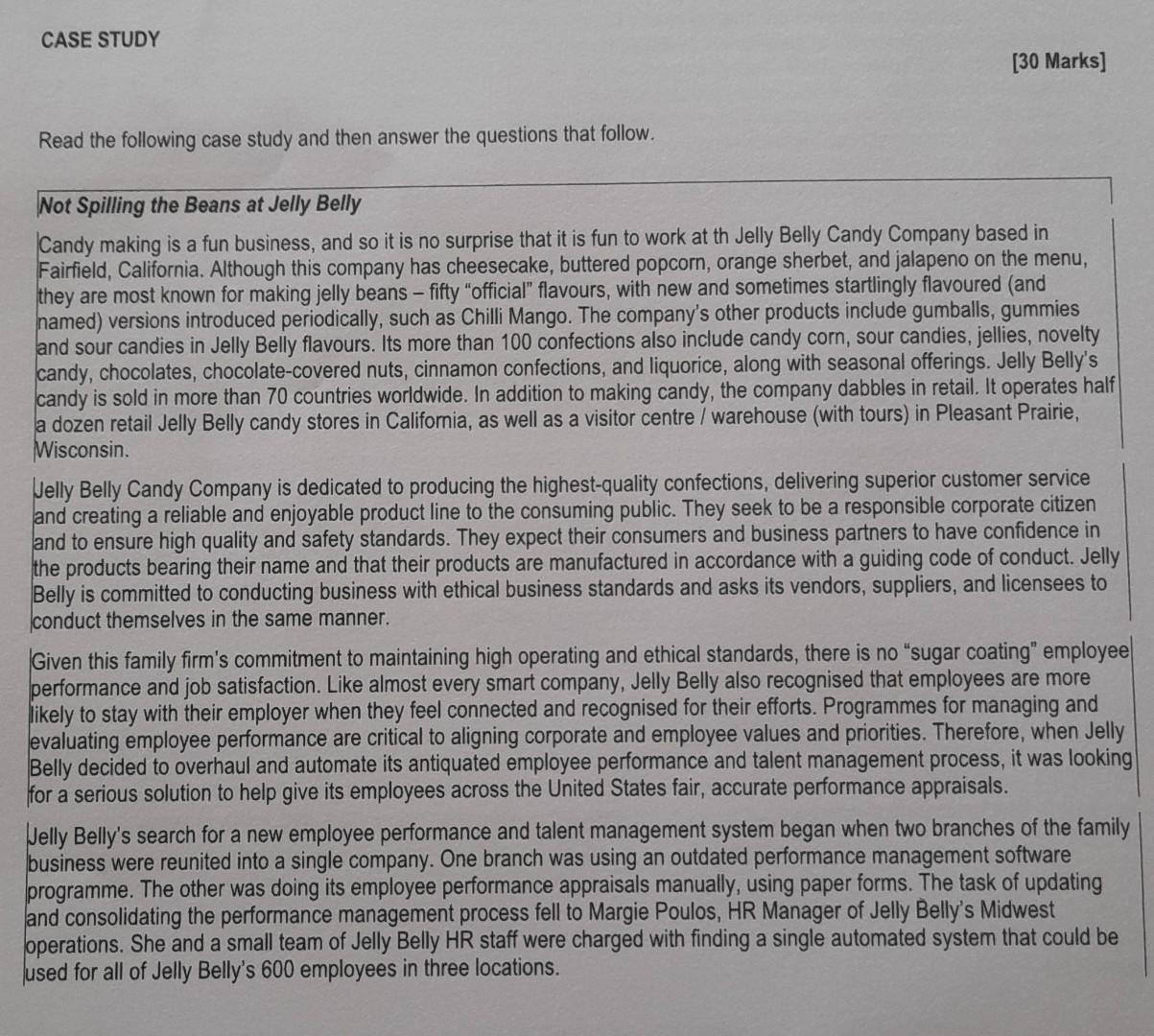 Solved Read the following case study and then answer the | Chegg.com