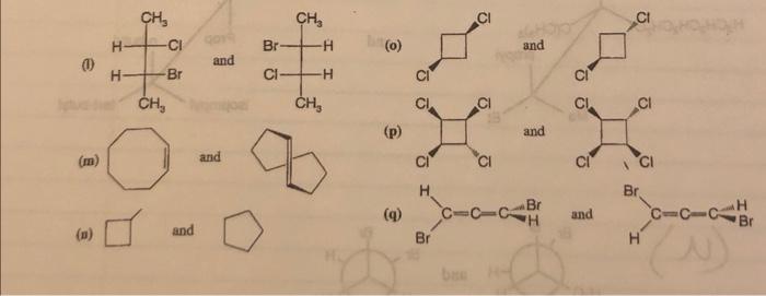 Solved Consider the following pairs of structures. Designate | Chegg.com