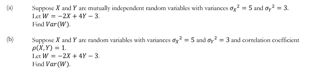 Solved (a) ﻿Suppose x ﻿and Y ﻿are mutually independent | Chegg.com
