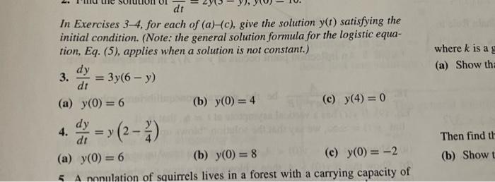 Solved dr In Exercises 3-4, for each of (a)-c), give the | Chegg.com