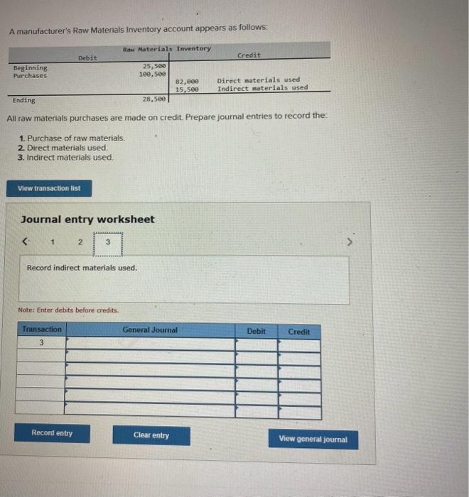 Solved A manufacturer's Raw Materials Inventory account | Chegg.com
