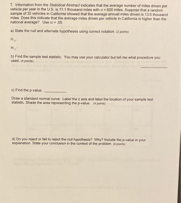 Solved 7. Information from the Statistical Abstract | Chegg.com