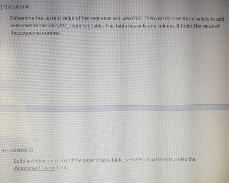 *) Question 4: Determine the current value of the | Chegg.com