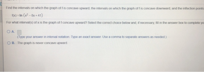 Solved Find the intervals on which the graph of fis concave | Chegg.com