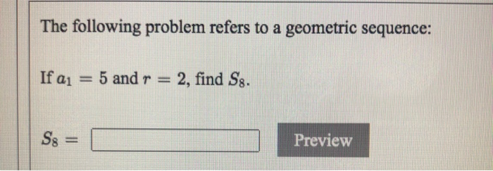 Solved The following problem refers to an arithmetic | Chegg.com