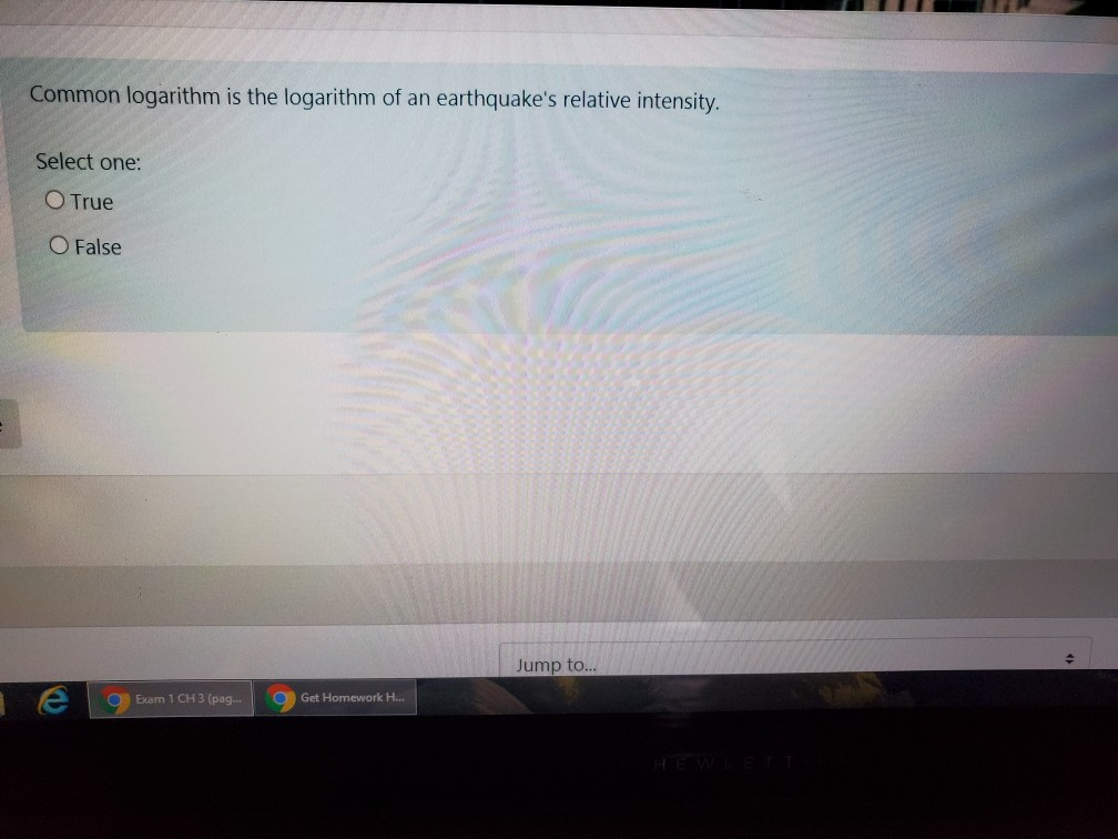 Solved Common logarithm is the logarithm of an earthquake's | Chegg.com