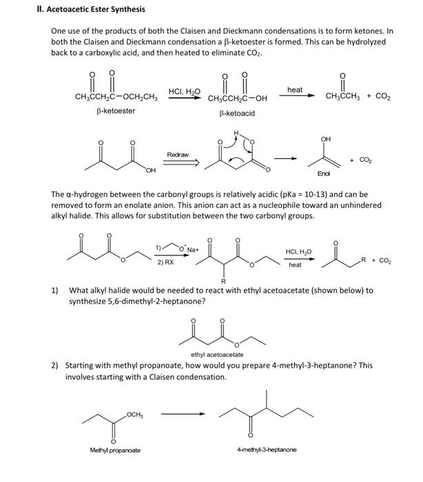 Solved Recitation Worksheet #4, week 5:1. Claisen | Chegg.com