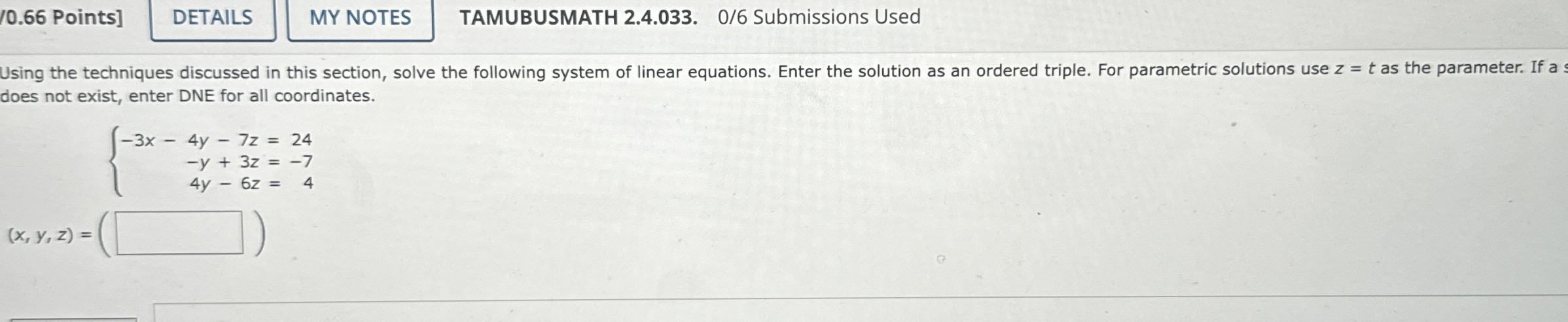 Solved 0.66 ﻿Points] TAMUBUSMATH 2.4.033. 0/6 ﻿Submissions | Chegg.com