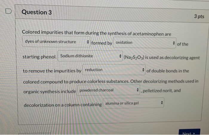 Solved D Question 3 3 pts Colored impurities that form | Chegg.com