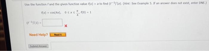 Solved Use the function f and the given function value | Chegg.com