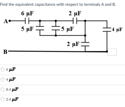 Solved Find the equivalent capacitance with respect to | Chegg.com