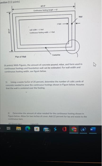 Solved (6 points) With Figures, the amount of concrete | Chegg.com