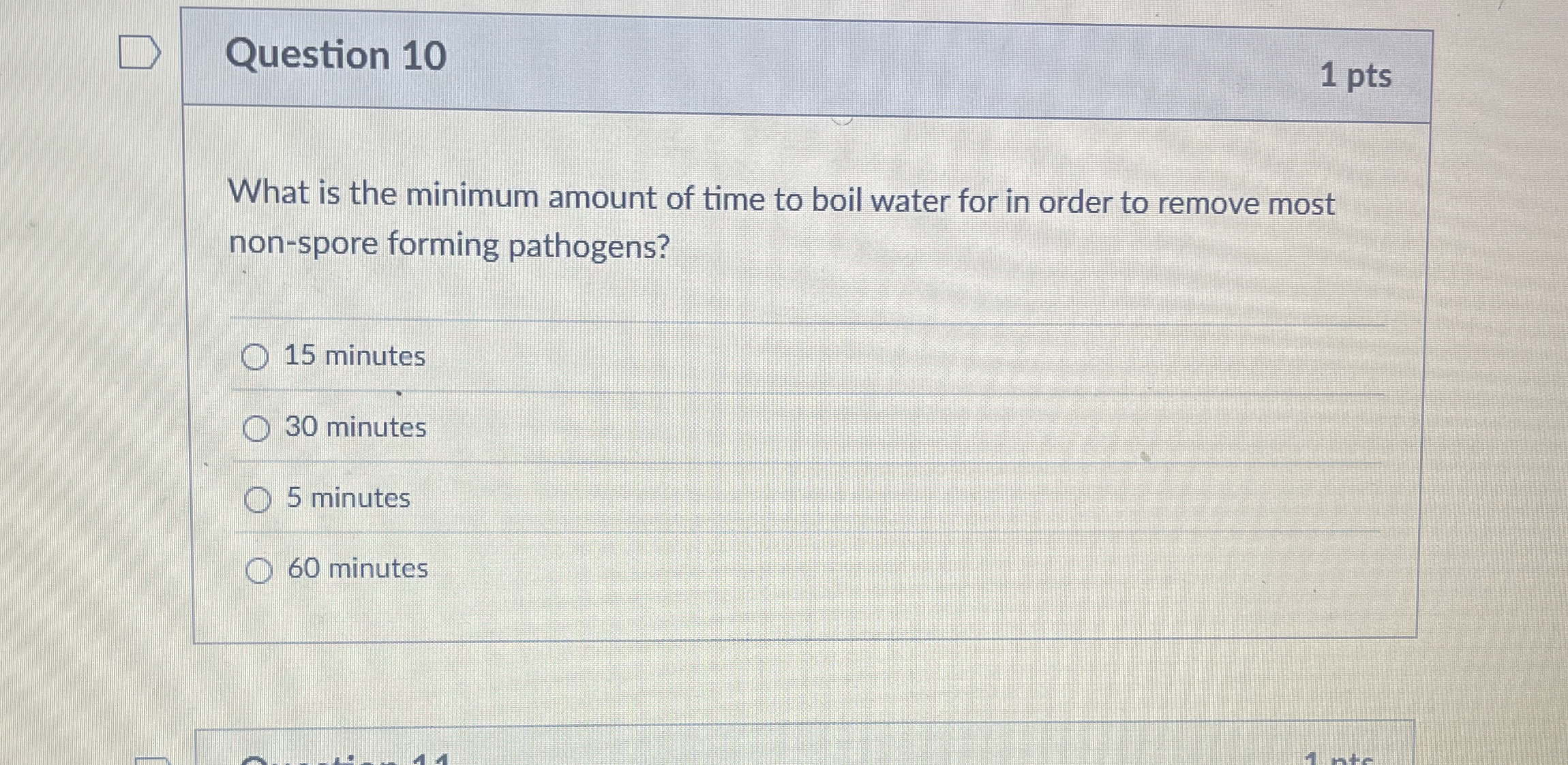 Solved Question 101 ﻿ptsWhat is the minimum amount of time | Chegg.com