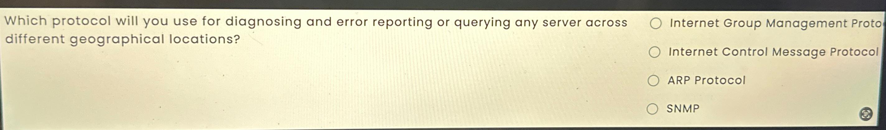 Solved Which Protocol Will You Use For Diagnosing And Error