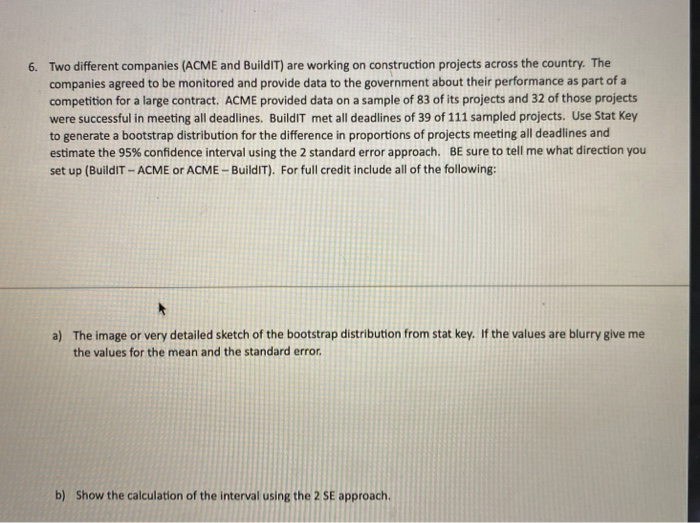 Solved 6. Two different companies (ACME and BuildiT) are | Chegg.com