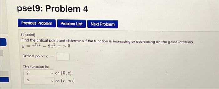 Solved pset9: Problem 4 Previous Problem Problem List Next | Chegg.com Solved pset9: Problem 4 Previous Problem Problem List Next | Chegg.com