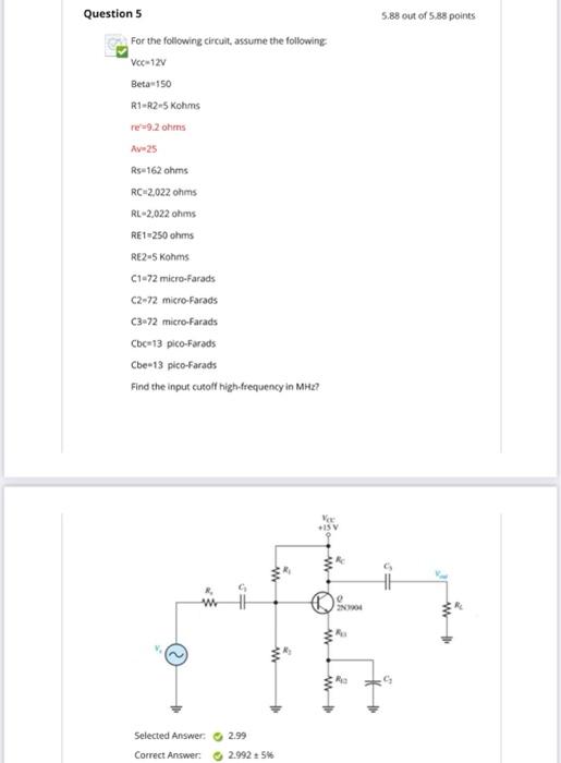 For the following circuit, assume the following | Chegg.com