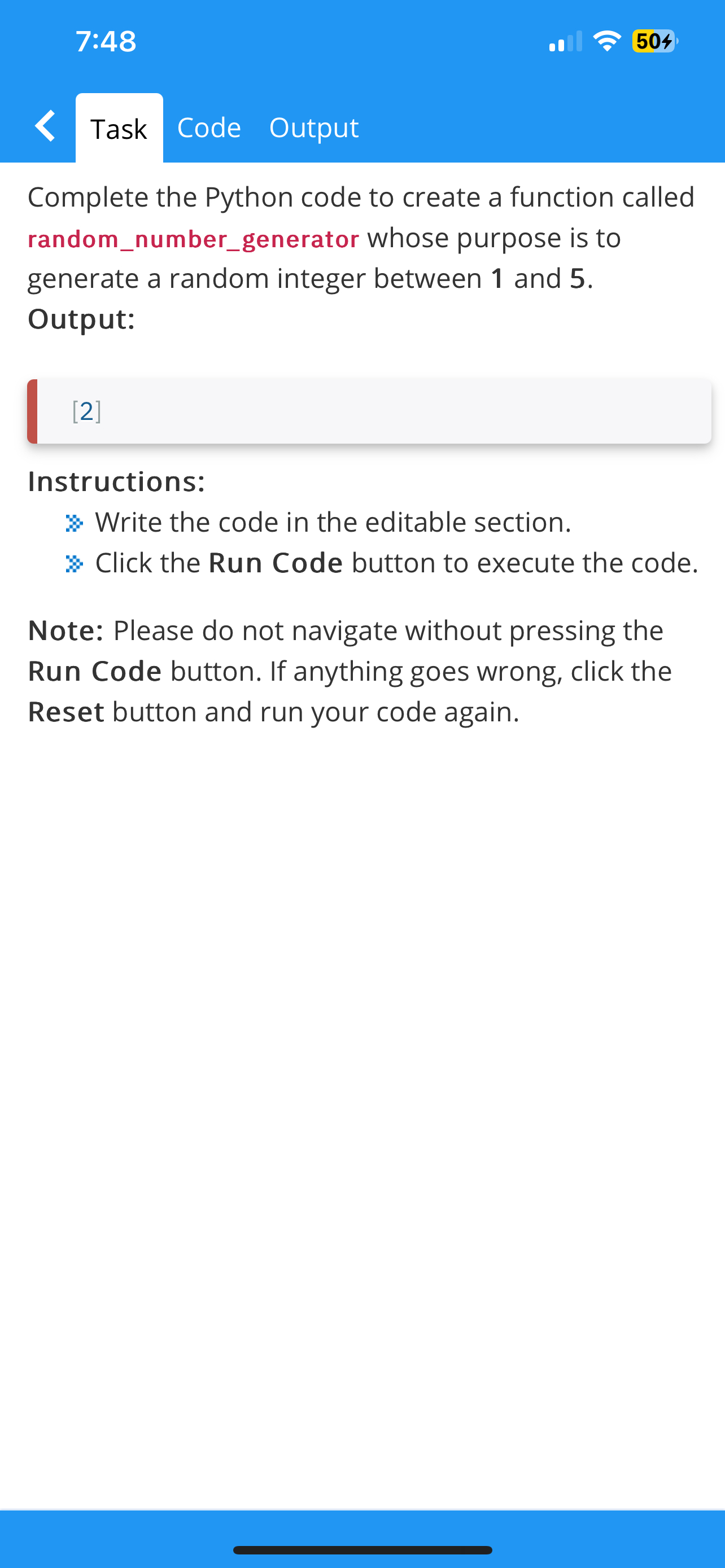 Solved 7:48504TaskCodeOutputComplete the Python code to | Chegg.com