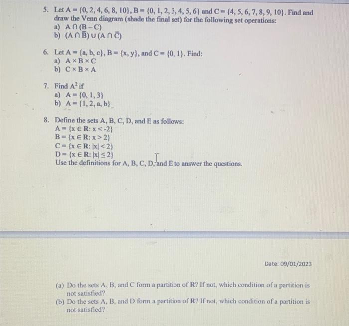 Solved 5. Let A={0,2,4,6,8,10},B={0,1,2,3,4,5,6} and | Chegg.com