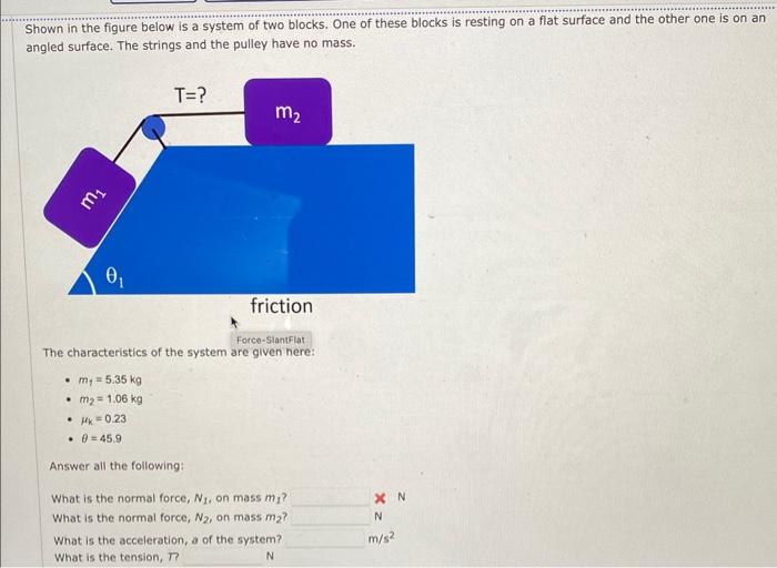 Solved Shown in the figure below is a system of two blocks. | Chegg.com