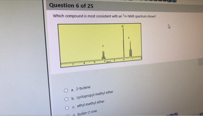 Solved Question 6 of 25 Which compound is most consistent | Chegg.com