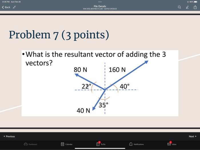 Solved Problem 7 (3 points) - What is the resultant vector | Chegg.com