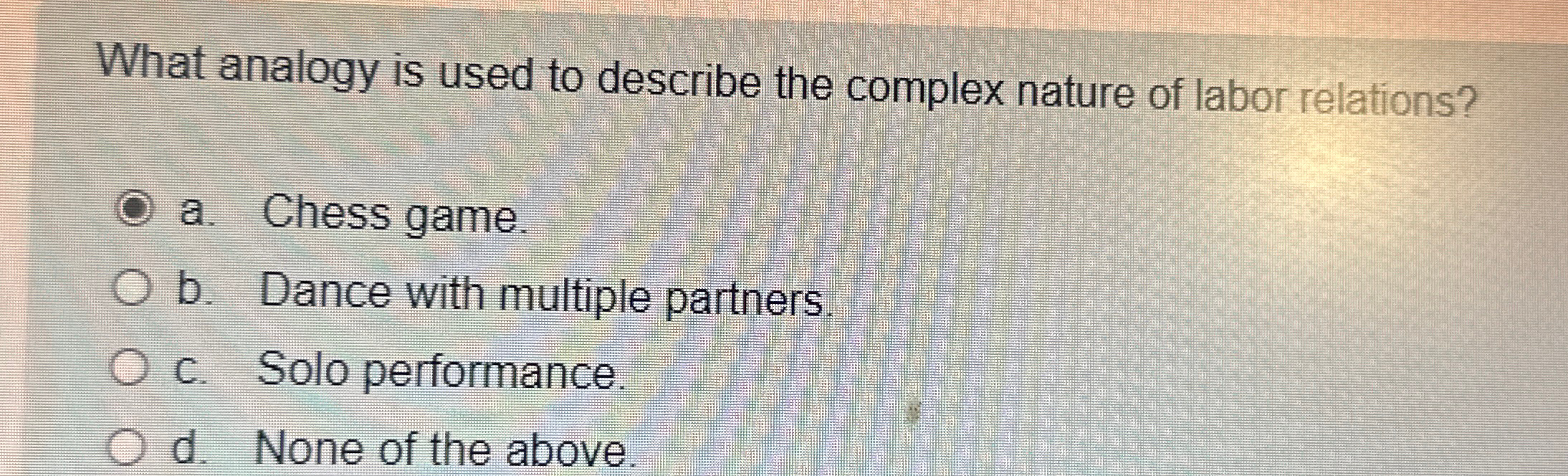 Solved What analogy is used to describe the complex nature | Chegg.com