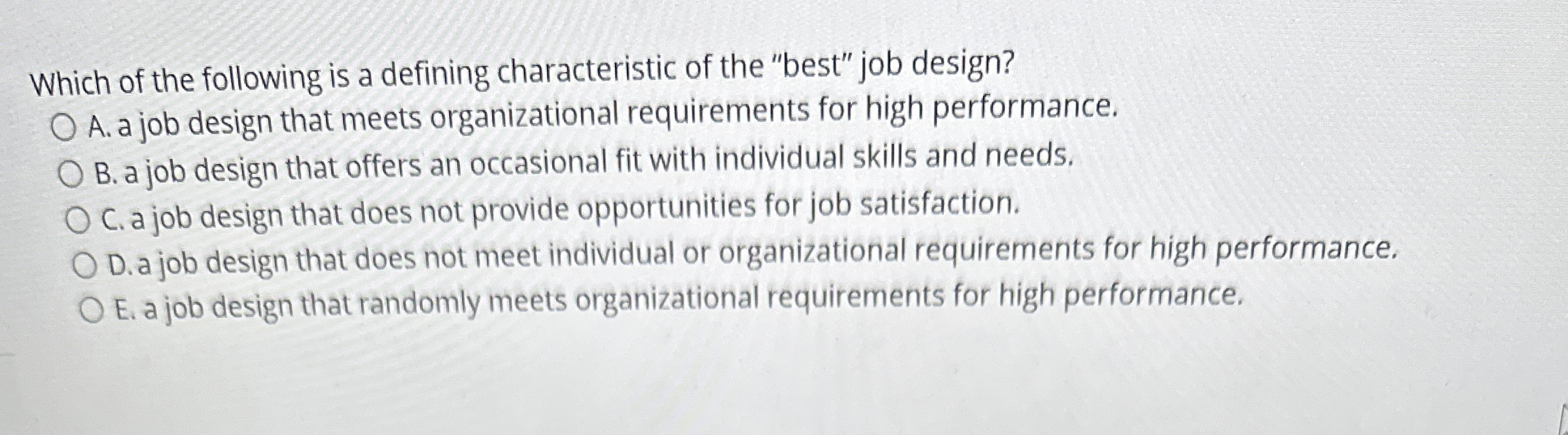 Solved Which of the following is a defining characteristic | Chegg.com