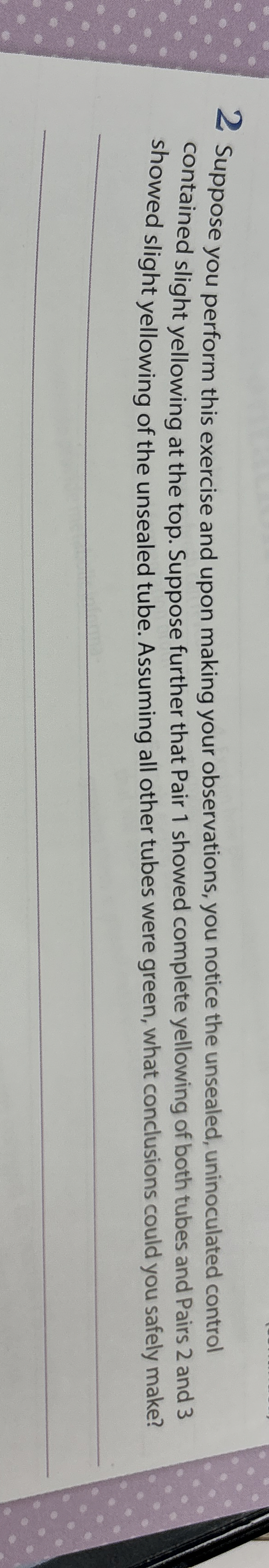 Solved 2 ﻿suppose you perform this exercise and upon making | Chegg.com