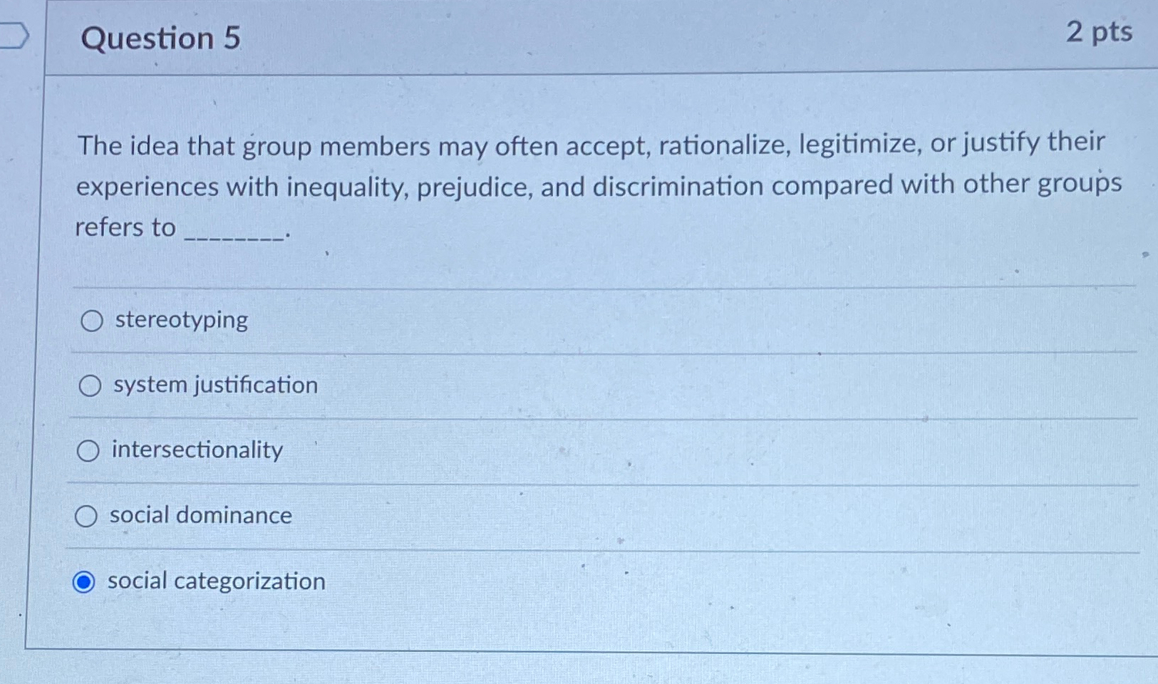 Solved Question 52 ﻿ptsThe idea that group members may often | Chegg.com