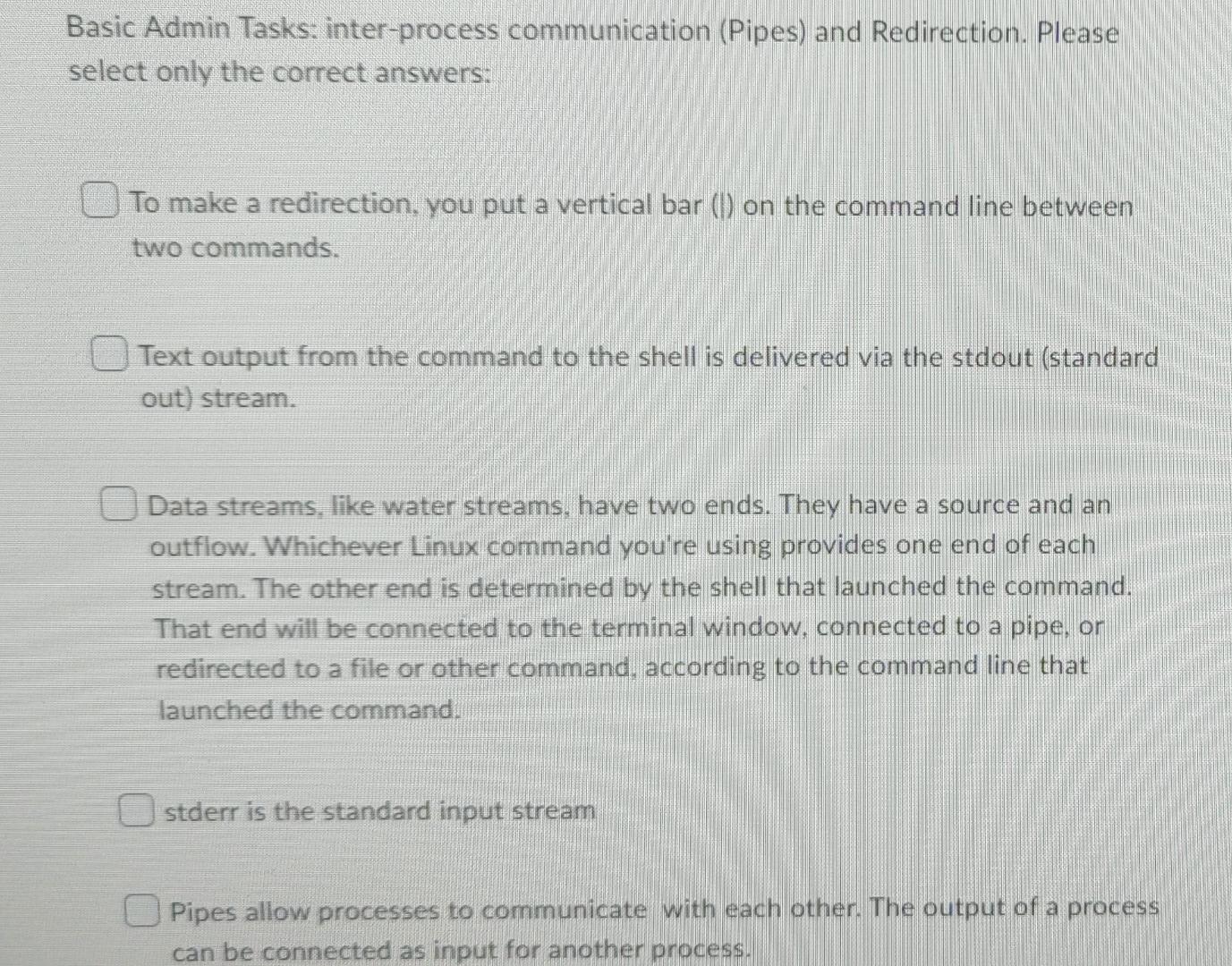 Solved Basic Admin Tasks: inter-process communication | Chegg.com
