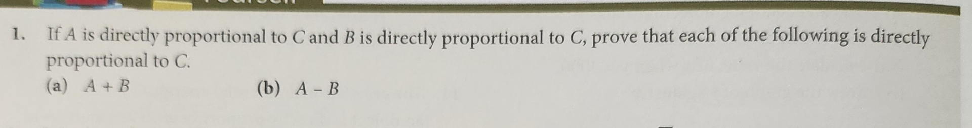 Solved If A ﻿is directly proportional to C ﻿and B ﻿is | Chegg.com