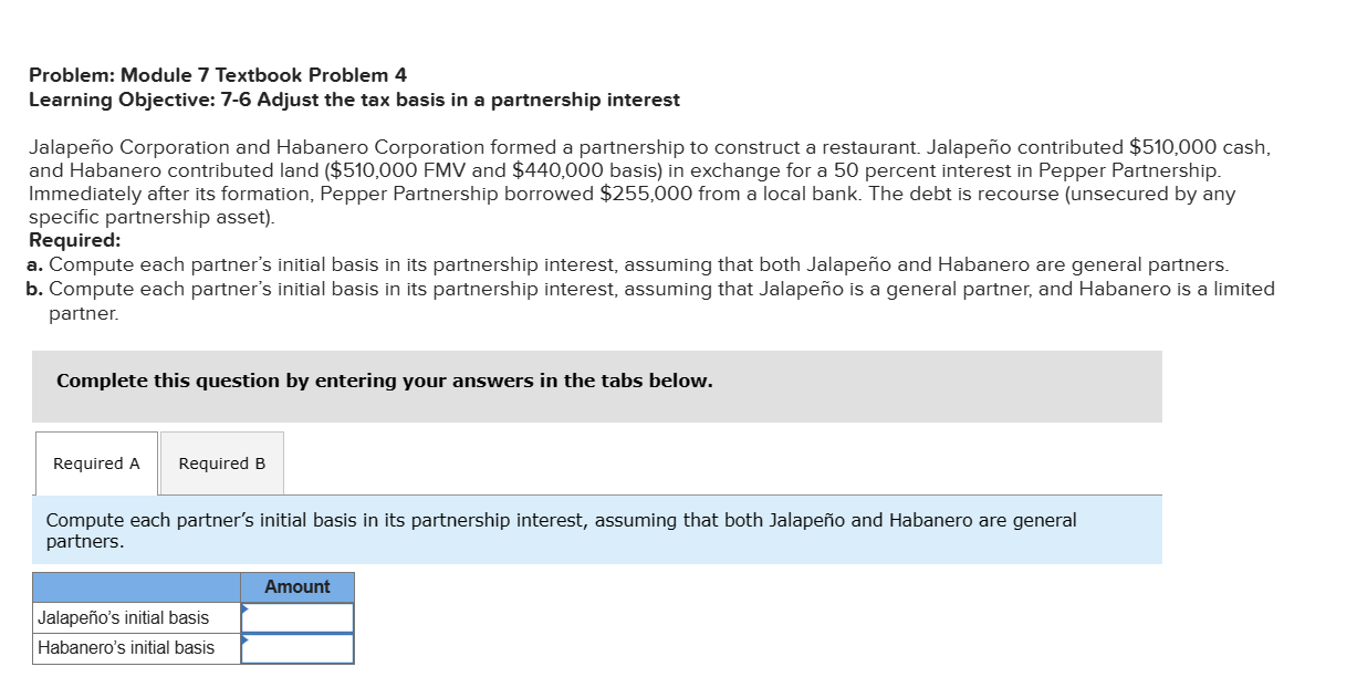 Solved Problem: Module 7 ﻿Textbook Problem 4Learning | Chegg.com