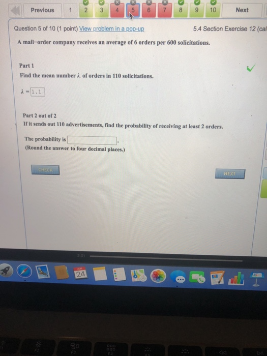 Solved Question 7 of 10 (1 point) View problem in a pop-up | Chegg.com