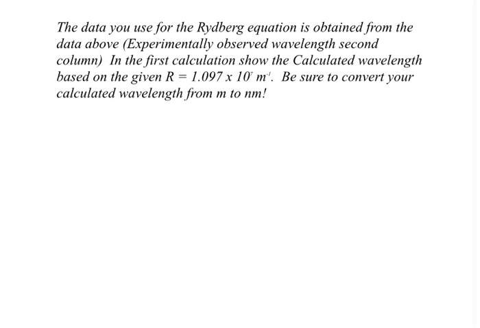 Part II: Spectroscope Calibration Mercury Color Scale | Chegg.com