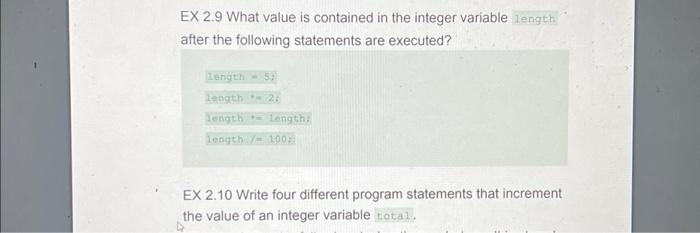 Solved EX 2.9 What value is contained in the integer | Chegg.com