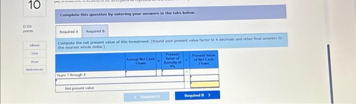 Solved Exercise 24-13 (Algo) Net present value of an annuity | Chegg.com
